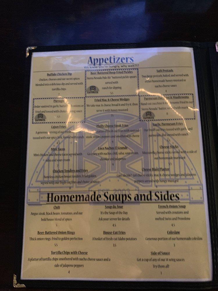 Menu at Birmingham Bridge Tavern pub & bar, Pittsburgh