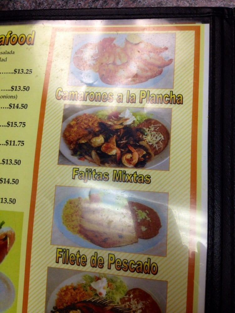 Menu at El Sabrocito Mexican Restaurant, Waukegan