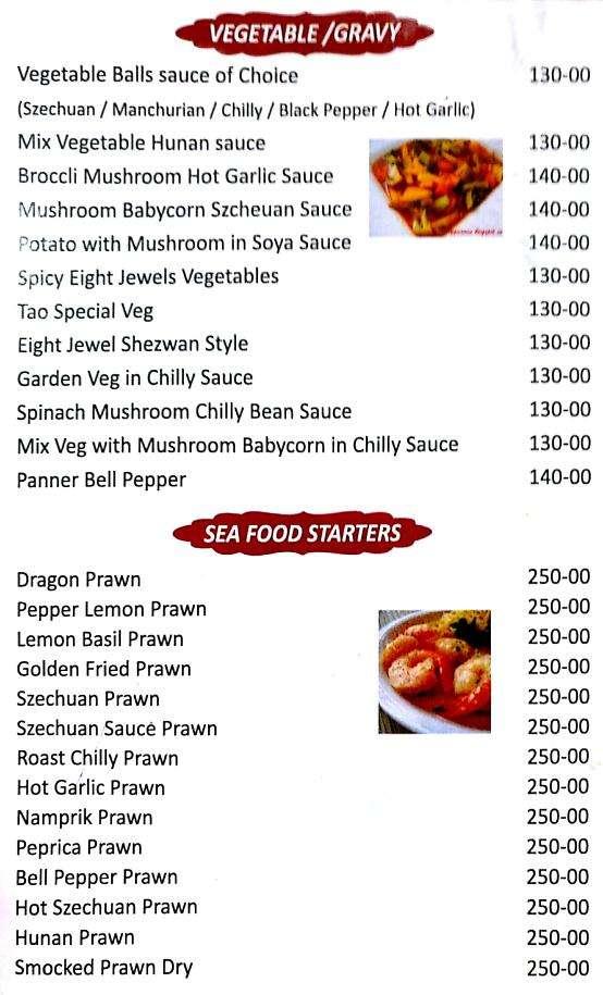 Menu at Momo House Mysore, Mysuru, 591/B