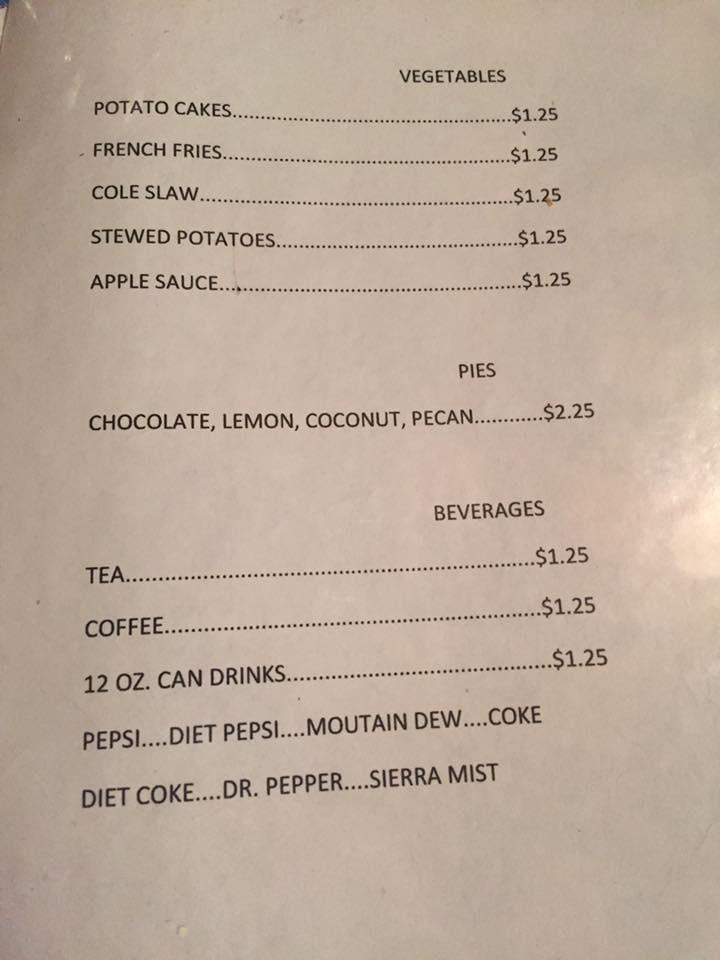 Menu at Cypress Grill restaurant, Williamston