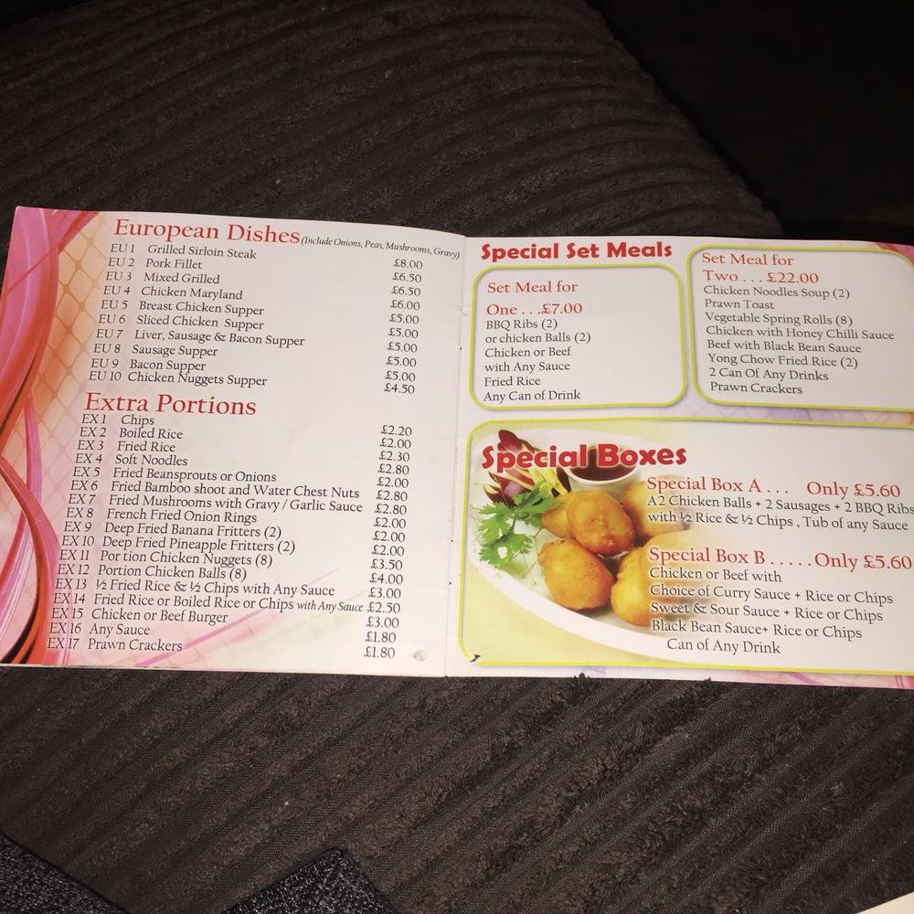 Menu at Ma Ma Chef restaurant, Carrickfergus