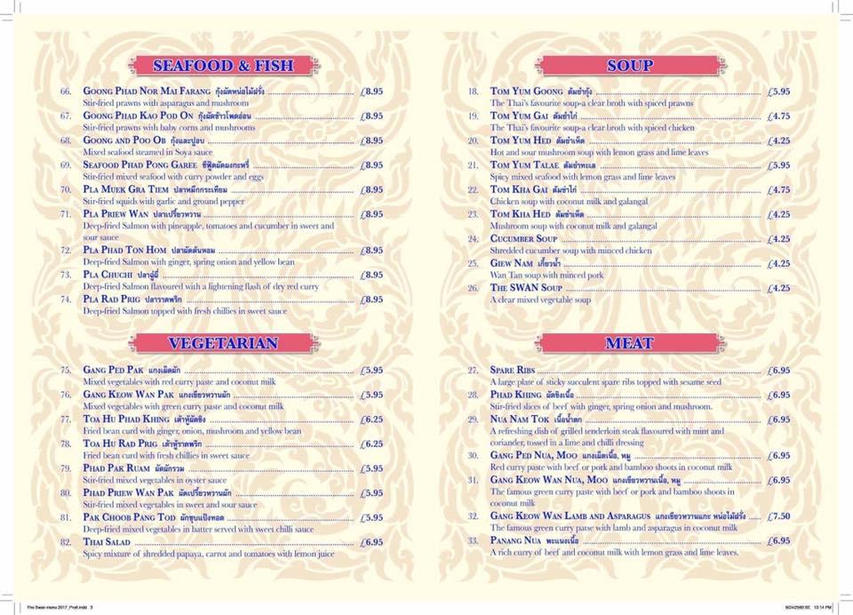Menu at Swan at Fincham pub & bar, Fincham, 72 High St