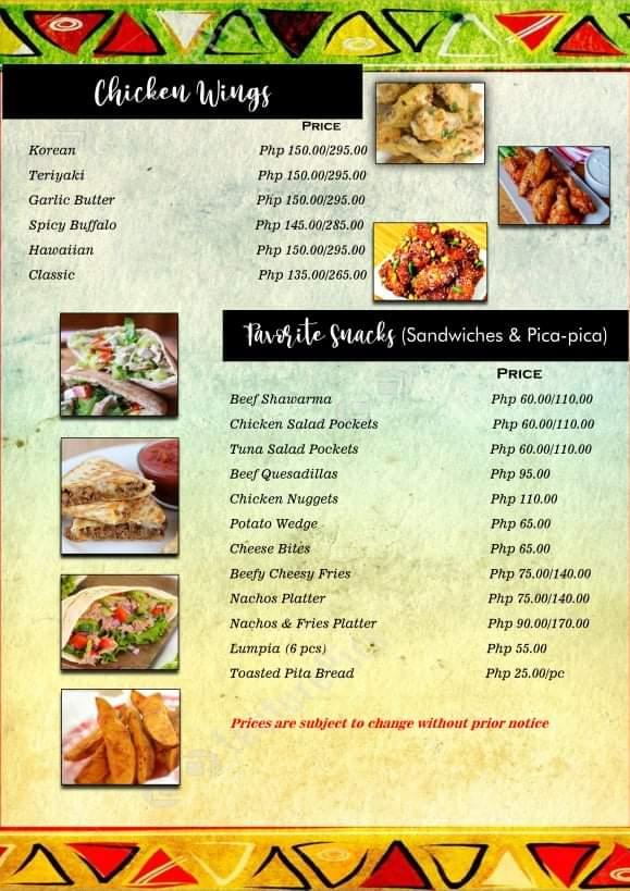 Menu at Aldea's Gastronomical Bliss by Chef Tine Roa-Gacos restaurant ...