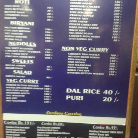 Menu at Mahek Restaurant, Hyderabad