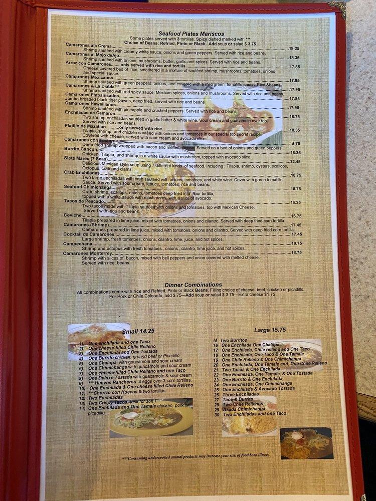 Menu at Woodland Guadalajara restaurant, Woodland