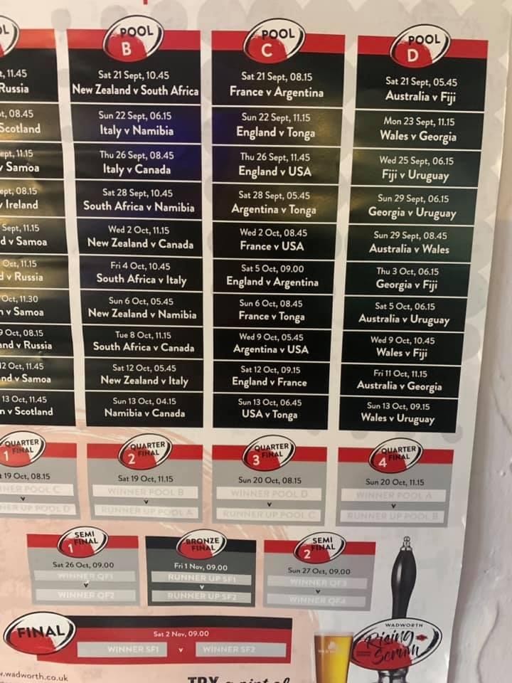 Menu at Bricklayers Arms pub & bar, Brentwood