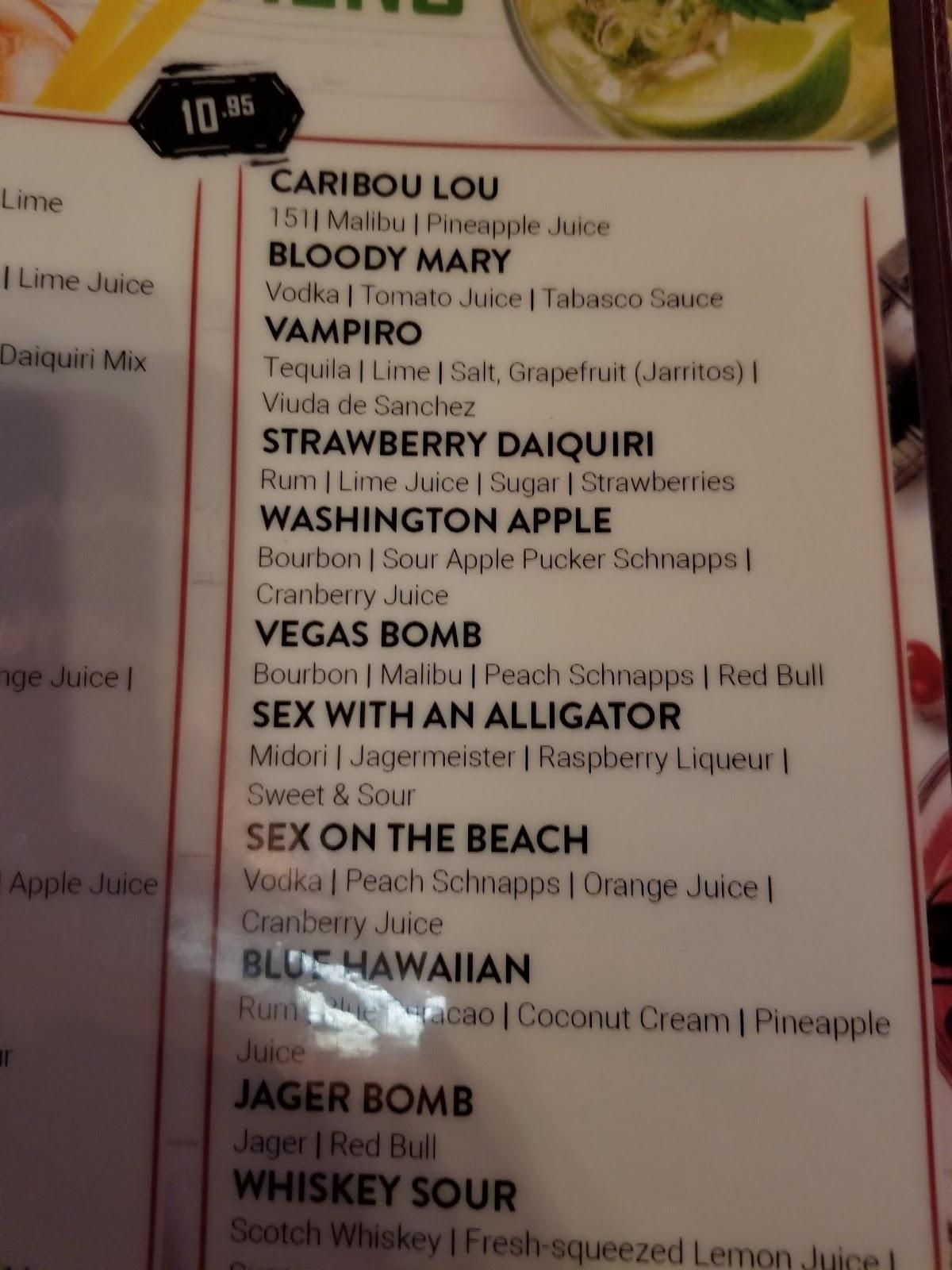 Menu at Casa Maria restaurant, Houston
