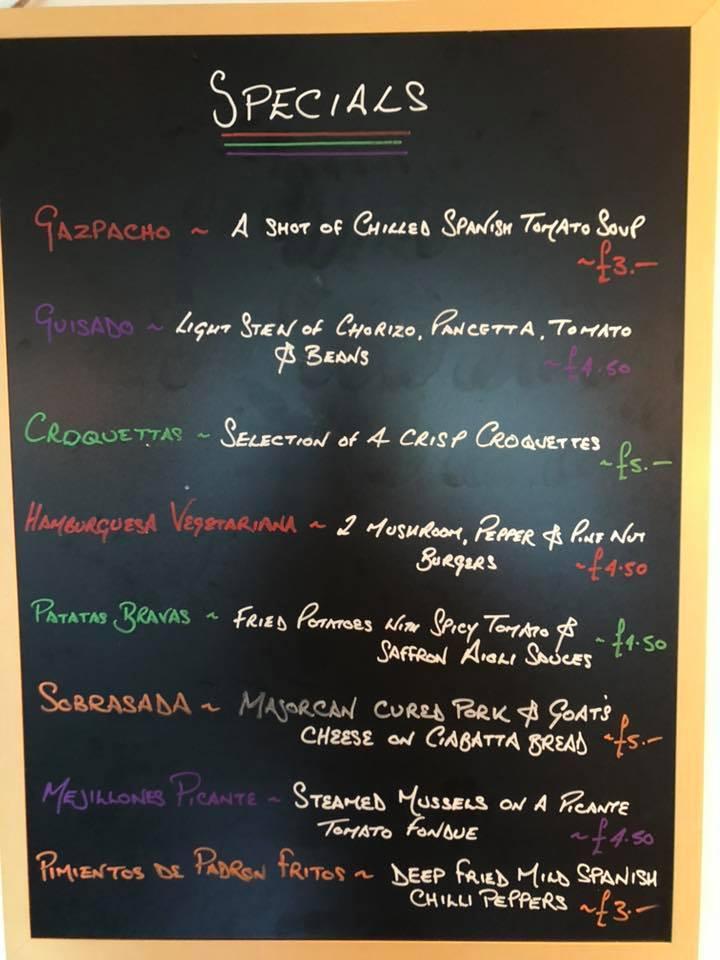 Menu at Che Restaurant, Stanhope