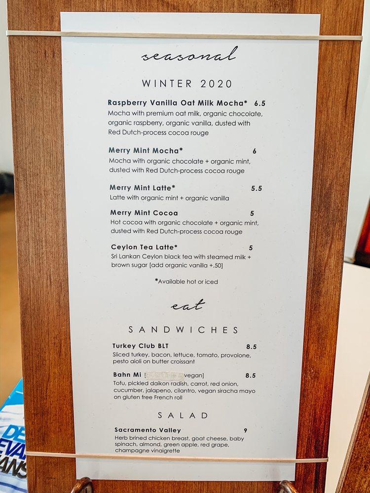Menu at Goodside Coffee restaurant, Sacramento