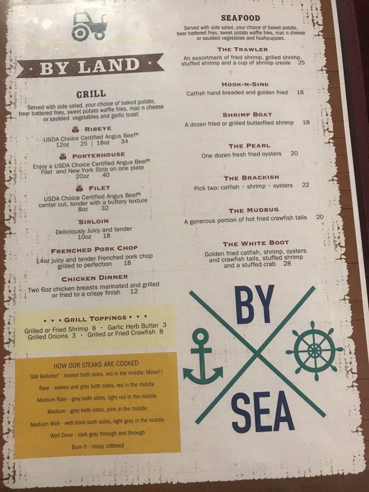 Menu at Central City Steak And Seafood steakhouse, Baton Rouge