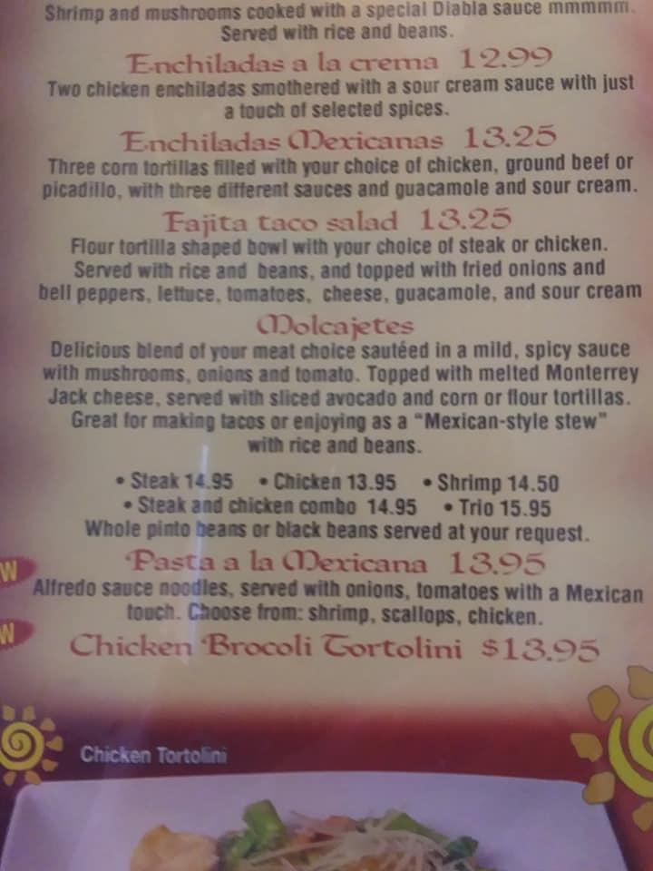 Menu at Guadalajara Grill restaurant, Jefferson