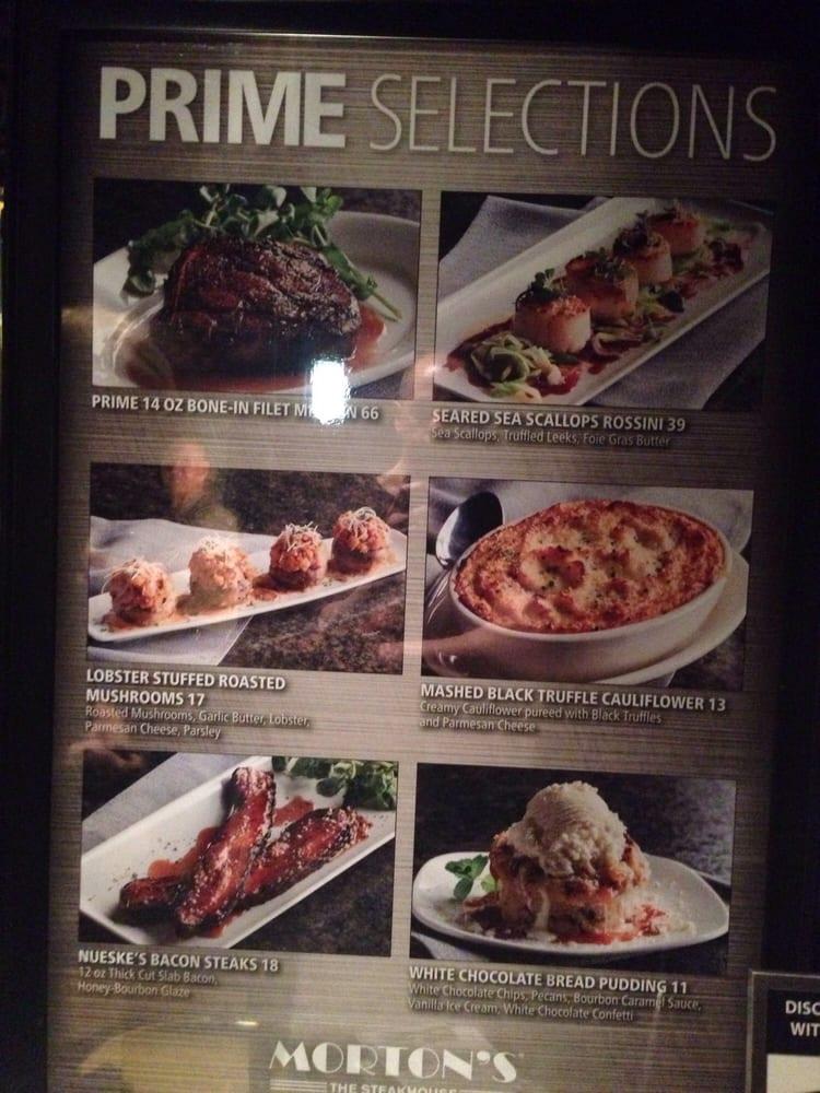 Menu at Morton's The Steakhouse, Scottsdale