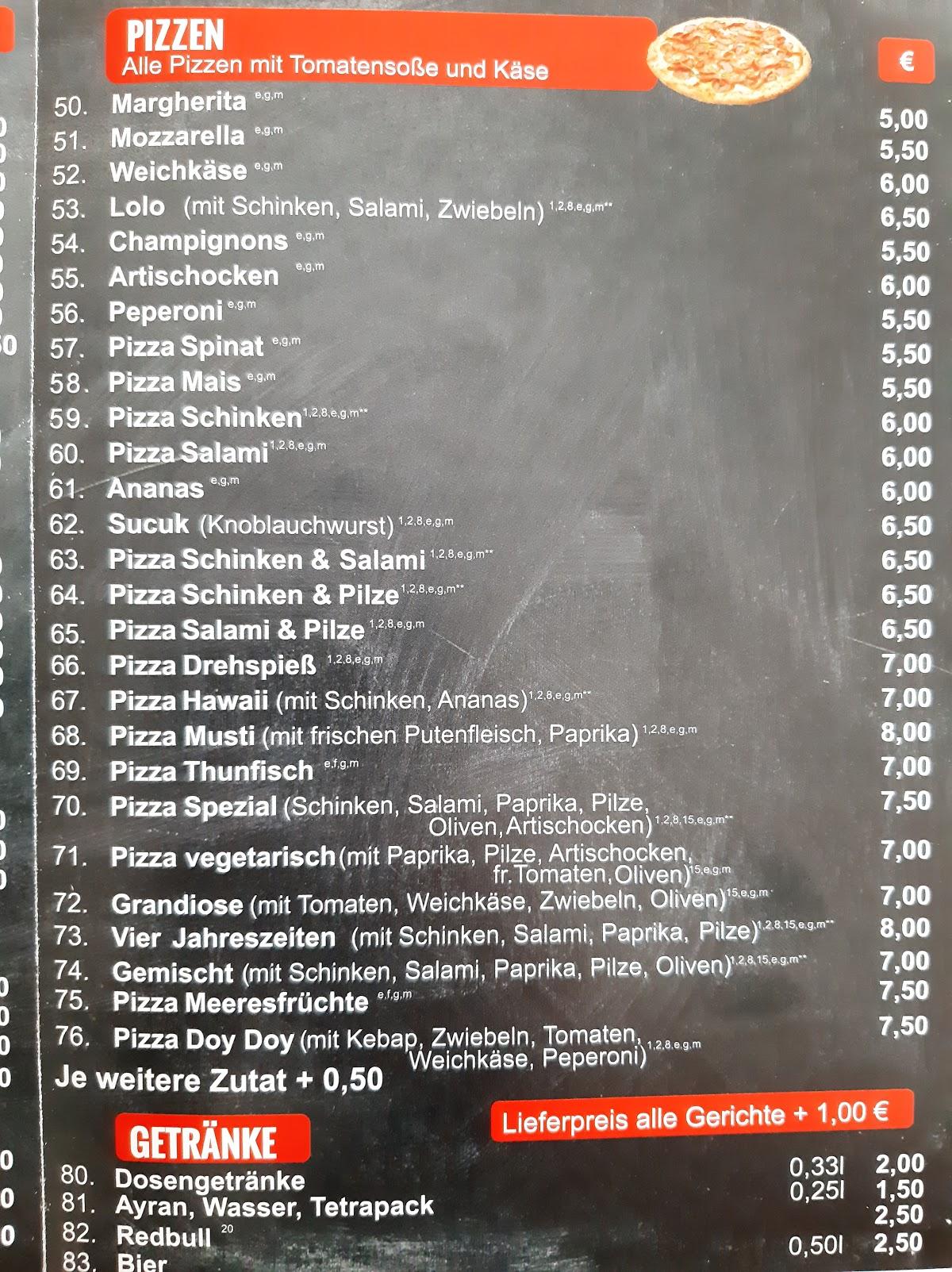 Speisekarte von Antep Pizza Kebap Doy Doy, Esslingen am Neckar