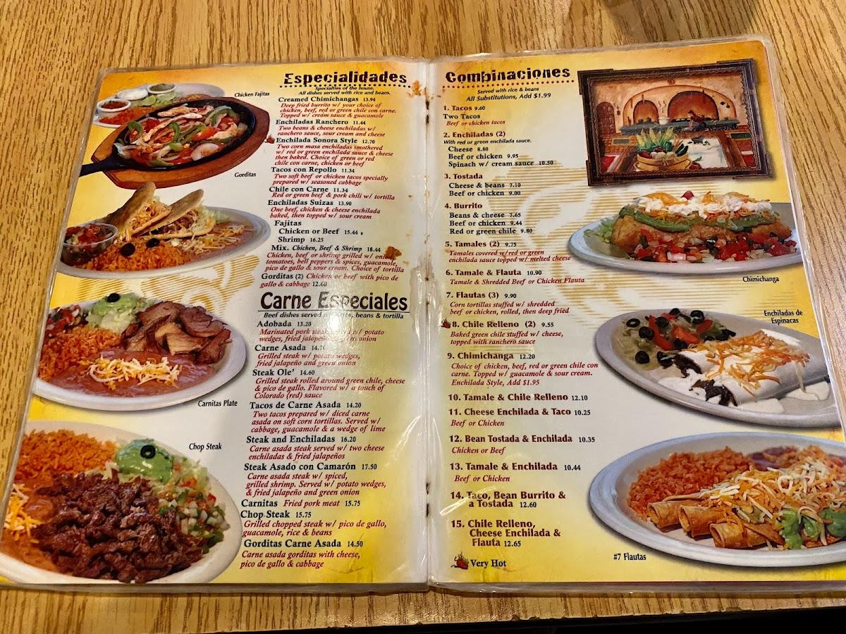 Menu at Cafe Manuel, Casa Grande, N Pinal Ave