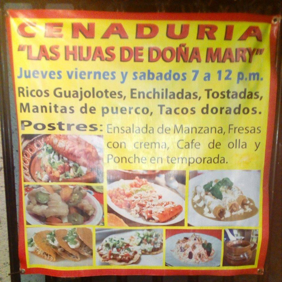 Menu at Cenaduria "Las Hijas De Doña Mary" restaurant, Santiago de ...