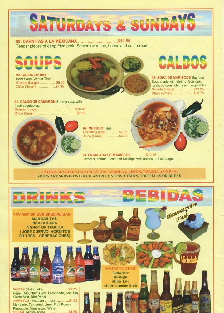 Menu at EL FARO MEXICANN CUISINE restaurant, Elgin, Lillian St