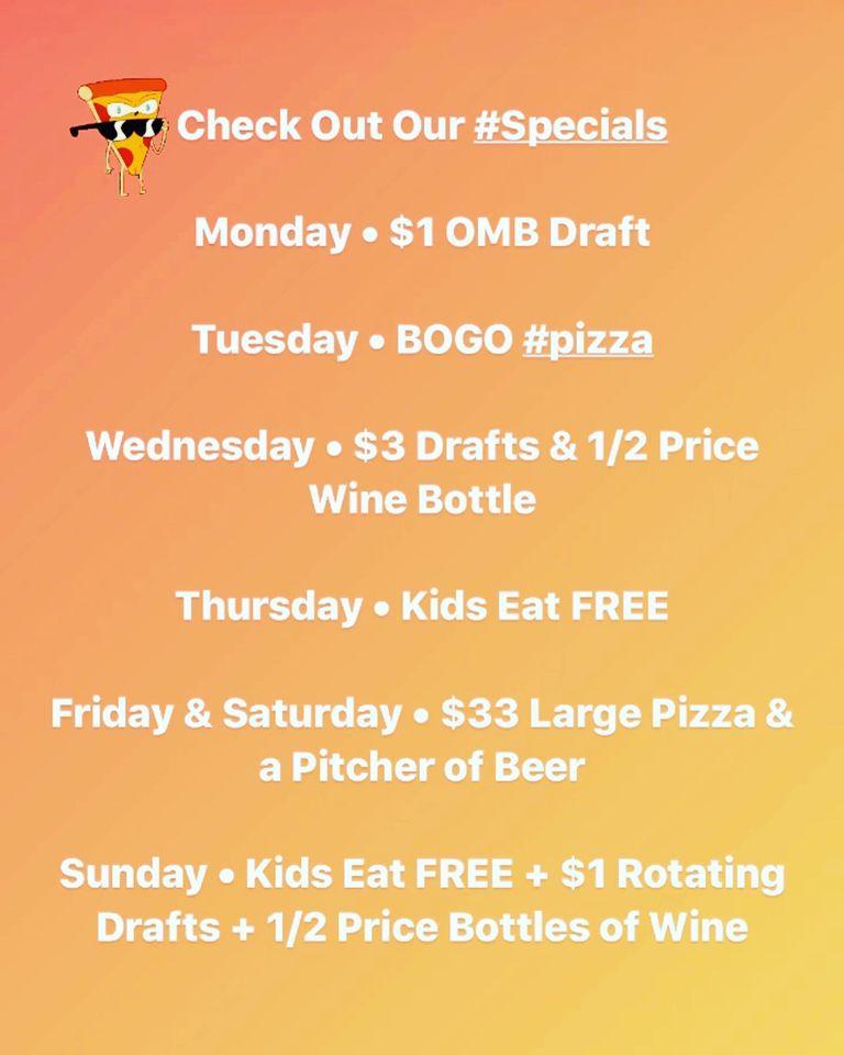 Menu at Pure Pizza pizzeria, Charlotte, Central Ave