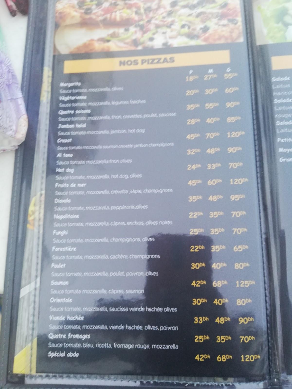 Speisekarte von EXTRA el Benna restaurant, Casablanca