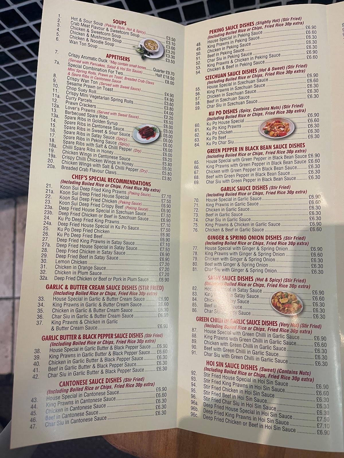 Menu at Dragon Pearl cottage Chinese take away restaurant, Newcastle ...
