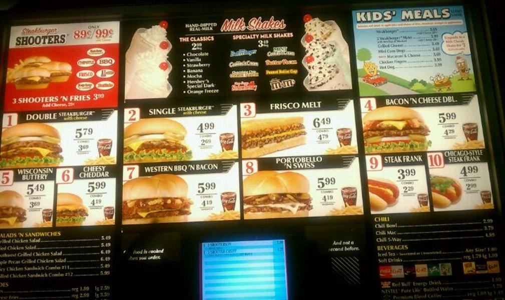 Menu at Steak 'n Shake fast food, Smyrna, Cobb Pkwy SE