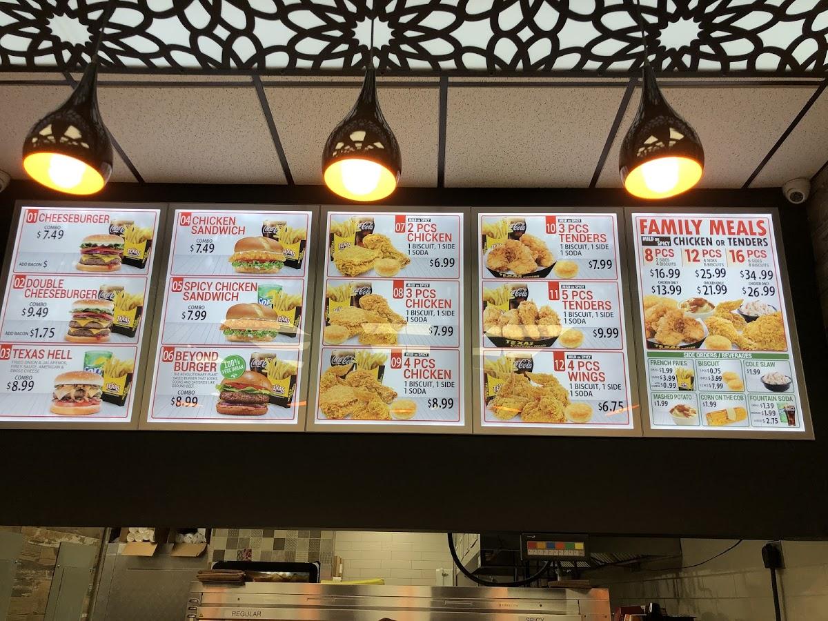 Menu at Texas Chicken and Burgers restaurant, Mount Vernon