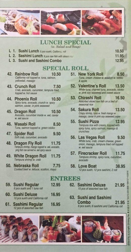 Menu at Ever Green Express Chinese & Japanese Cuisine restaurant ...