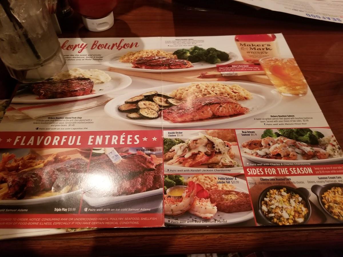 Menu at Ruby Tuesday restaurant, Lady Lake, Main St