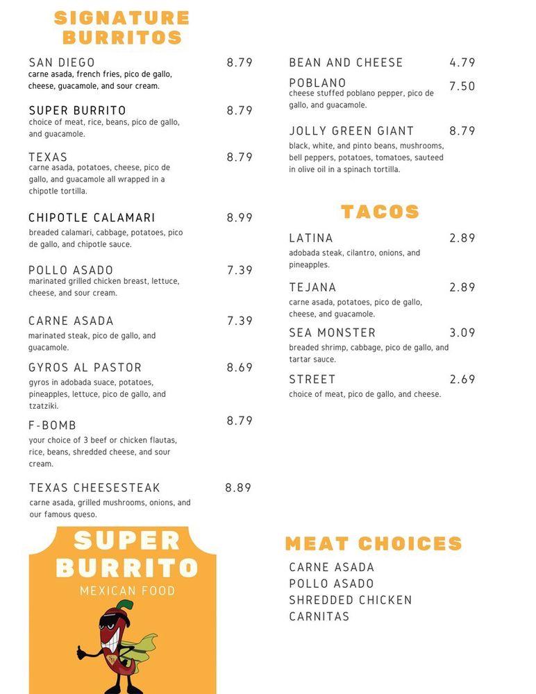 Menu at The Water Tank pub & bar, Austin