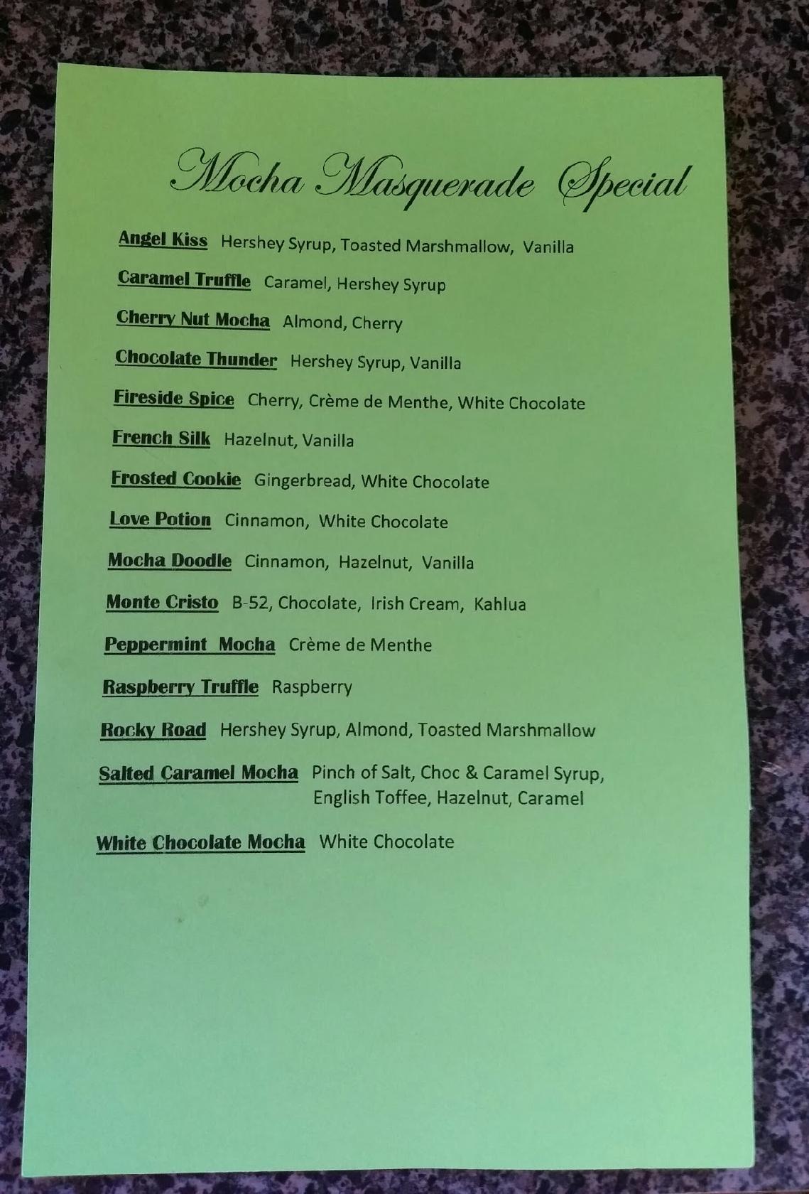 Menu at COFFEE Mill pub & bar, Longview, Gilmer Rd