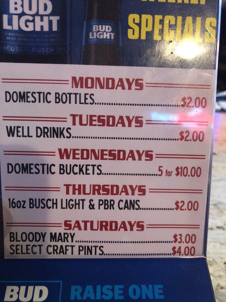 Menu at Cricket's 7th St. Bar & Grille, Auburn