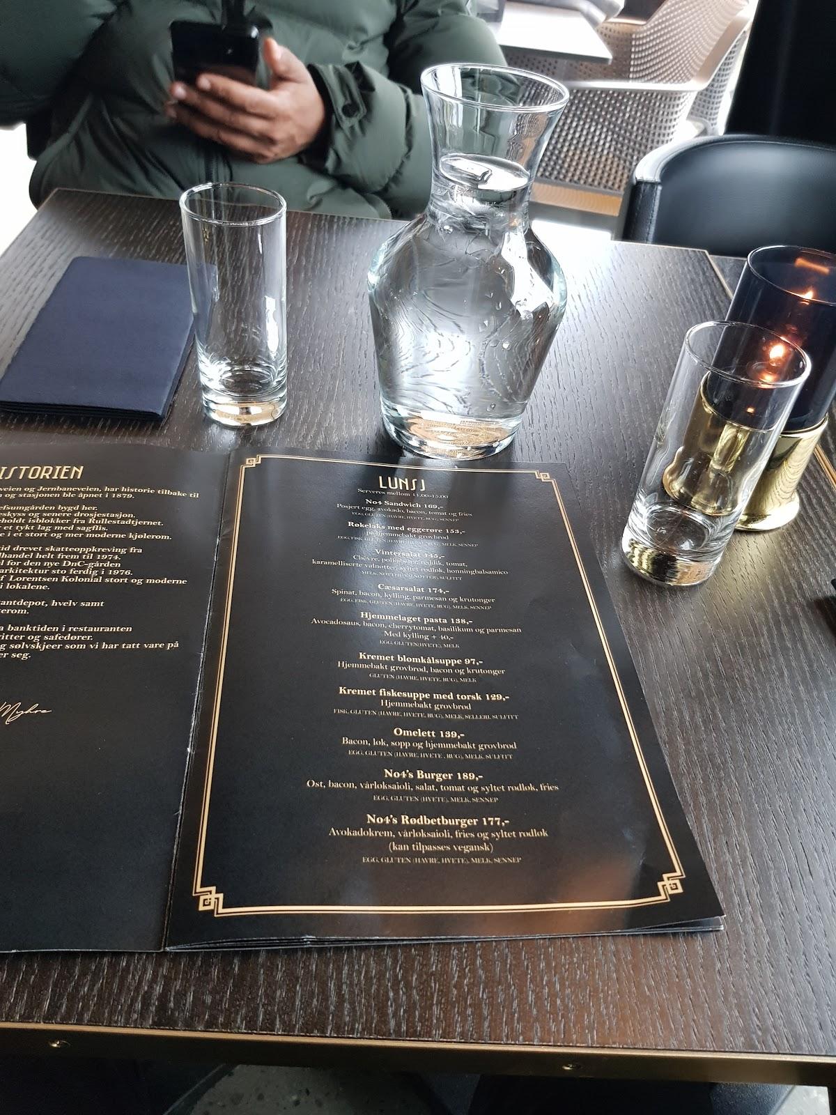Menu at No4 Restaurant & Bar, Ski