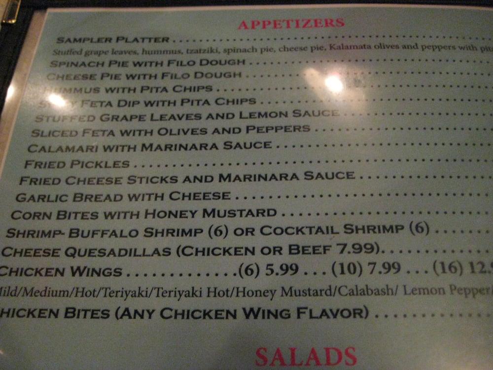 Menu at Zorba's Greek Restaurant, Columbia, St Andrews Rd Ste 50