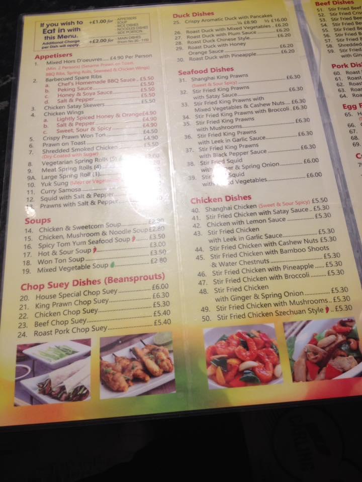 Menu at Yumi Yumi restaurant, Evesham