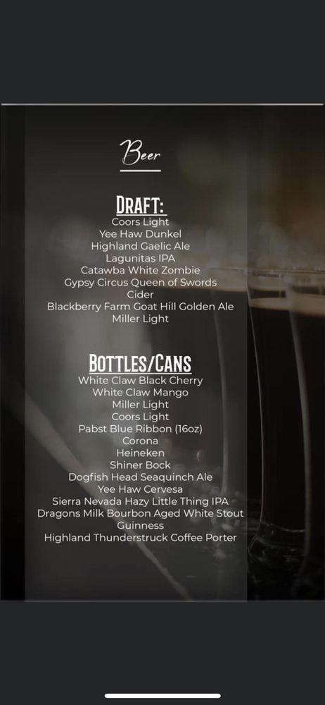 Menu at Junction 35 Spirits BBQ, Pigeon Forge