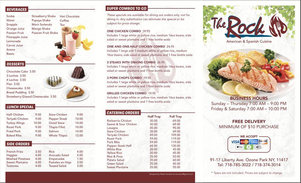 Menu at The Rack Restaurant &, New York City