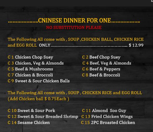 Menu at Countryside Chinese Restaurant, Chatham-Kent
