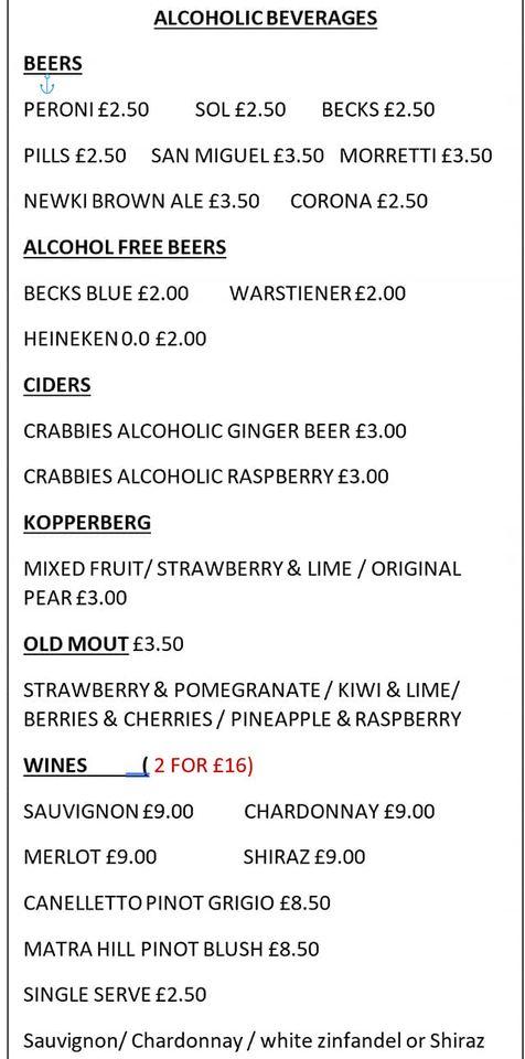 Menu at The Ship At Bawtry pub & bar, Bawtry