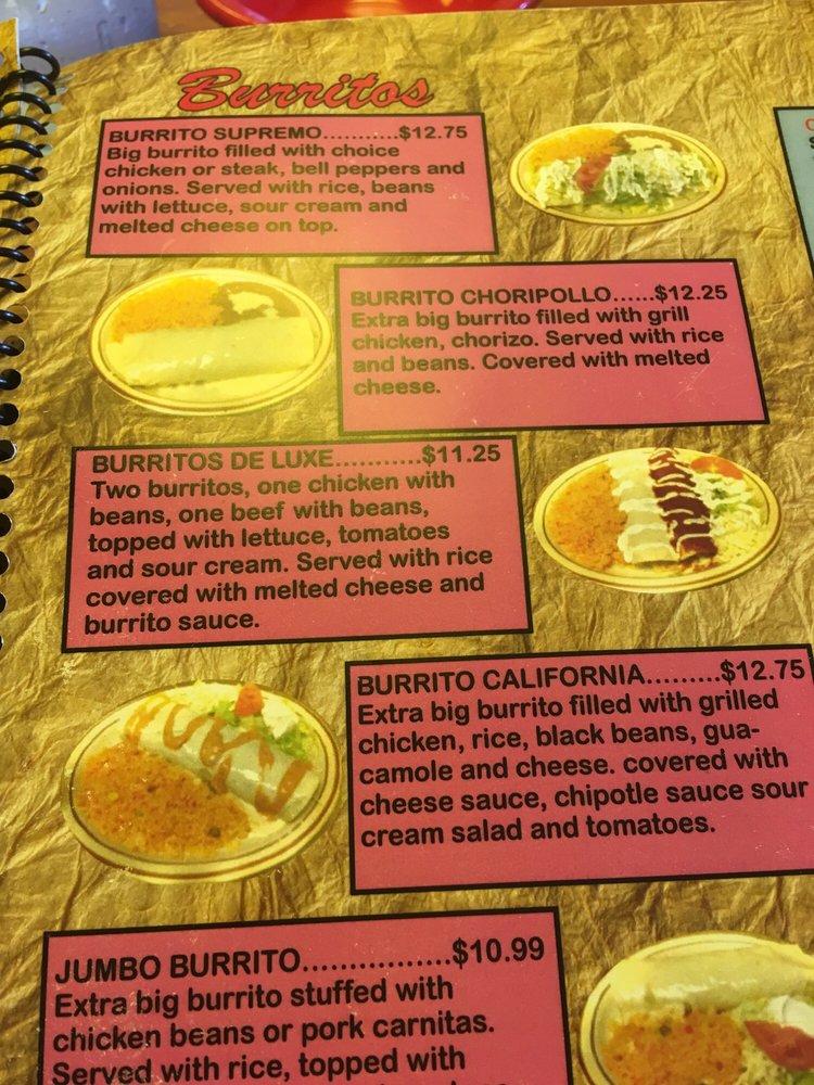 Menu at Las Brasas Grill restaurant, East Aurora