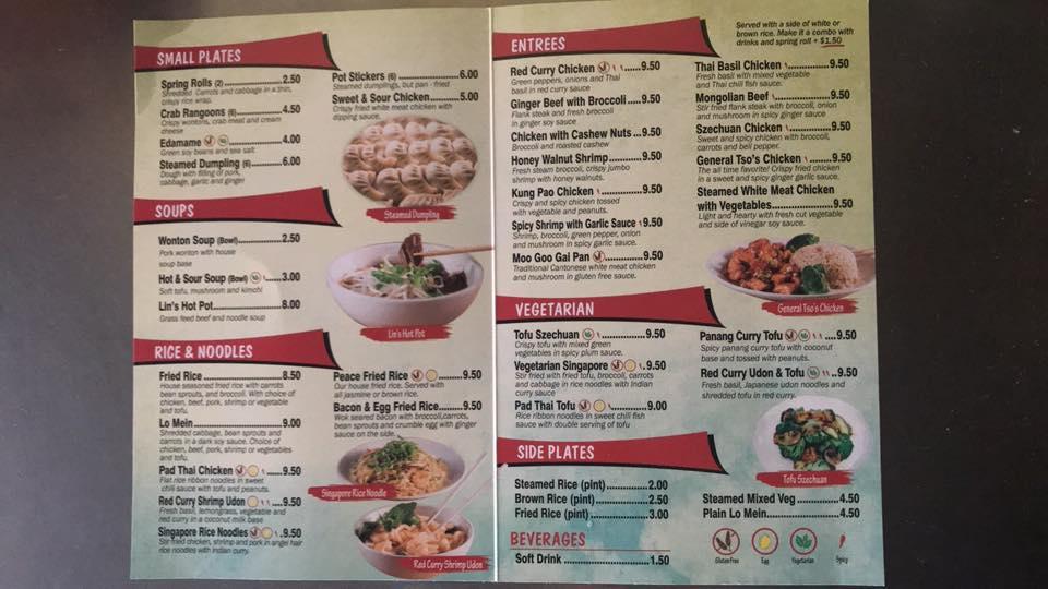 Menu at Peace China restaurant, Raleigh, Strickland Rd #167