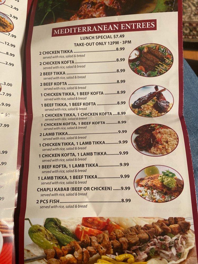 Menu at LAZIZ Kitchen & Restaurant, Windsor Locks