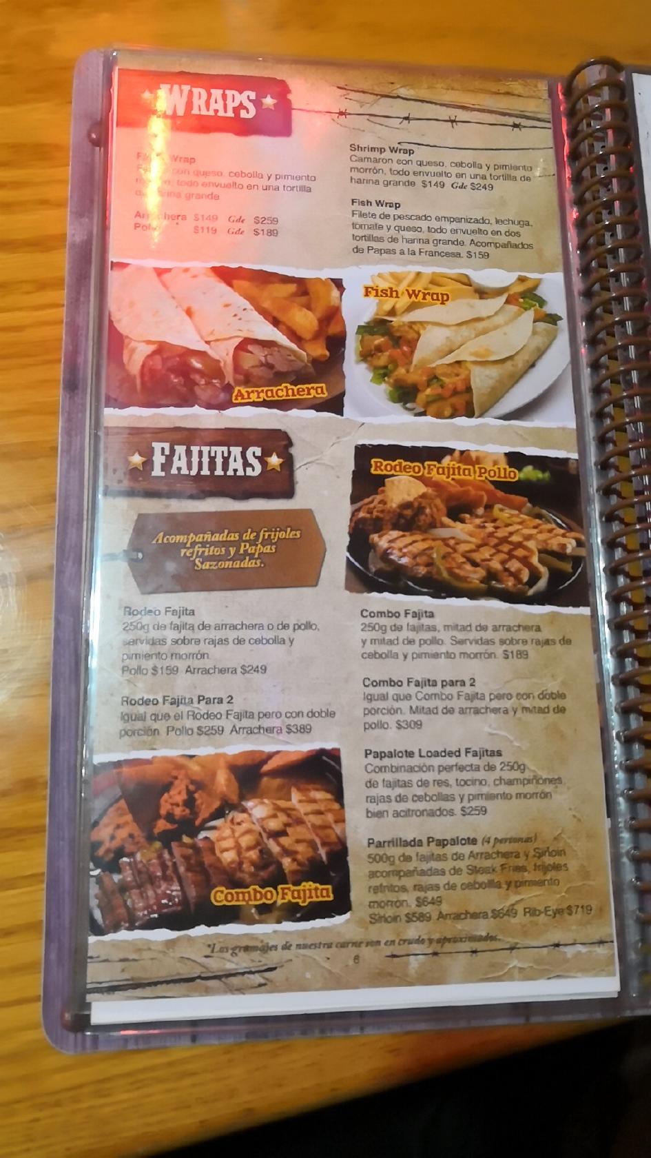 Menu at El Papalote Taco & Grill Constitución pub & bar, Monterrey ...