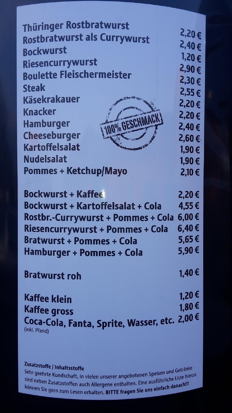 Speisekarte von Imbiss am Obi pub & Bar, Grimma