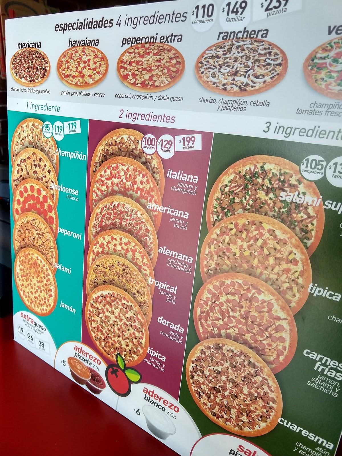 Carta del restaurante Pizzeta UdeO, Culiacán Rosales, Blvd. Lola ...
