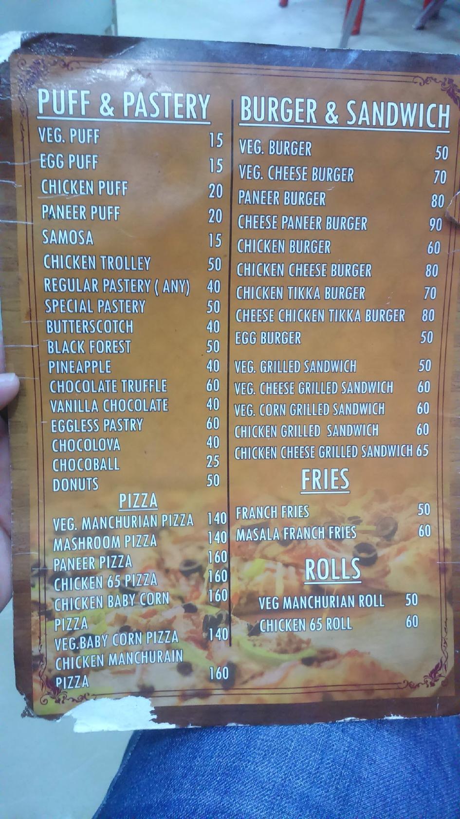 Menu at Roman Bakers, Fast food, chat & juice, Hyderabad
