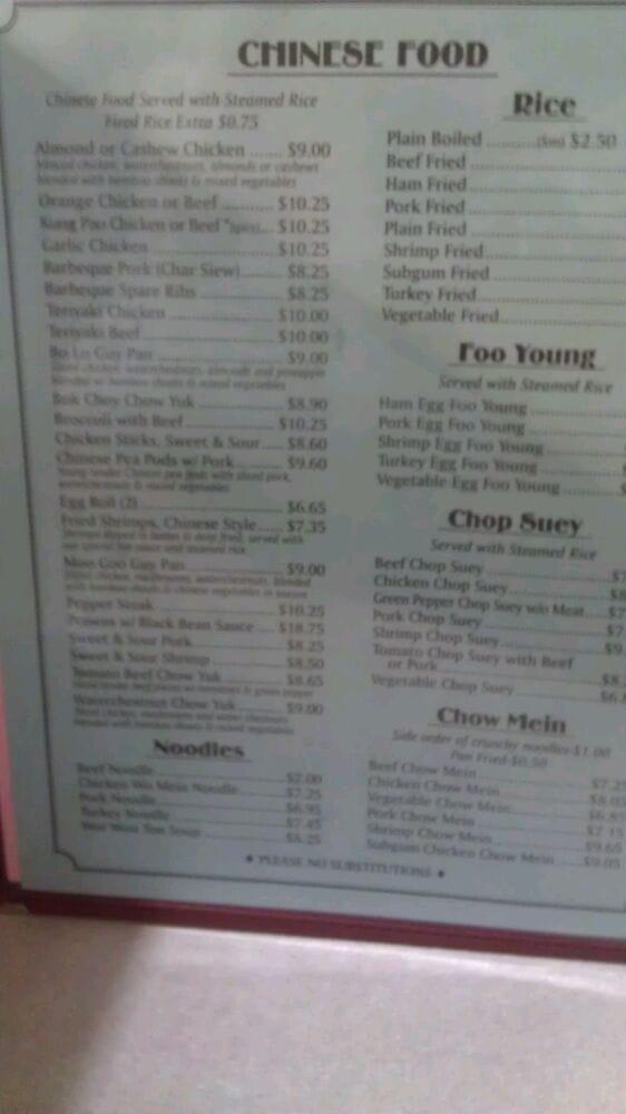 Menu at Canton Restaurant, Barstow