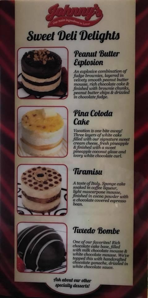Menu at Johnnys Deli restaurant, Orlando, Lake Ellenor Drive Suite 111