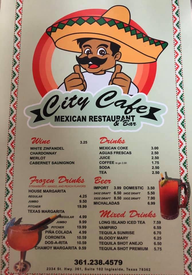 Menu at City Cafe - Mexican Restaurant & Bar, Ingleside