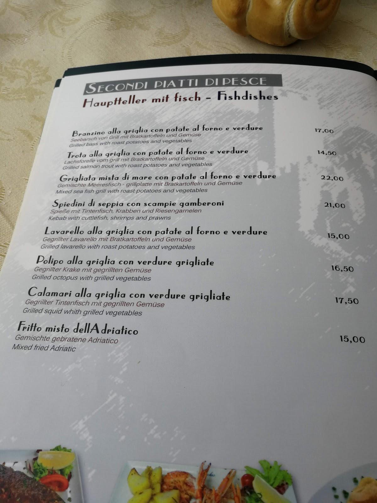 Menu at Ristorante Pizzeria Italia da Nikolas, Malcesine