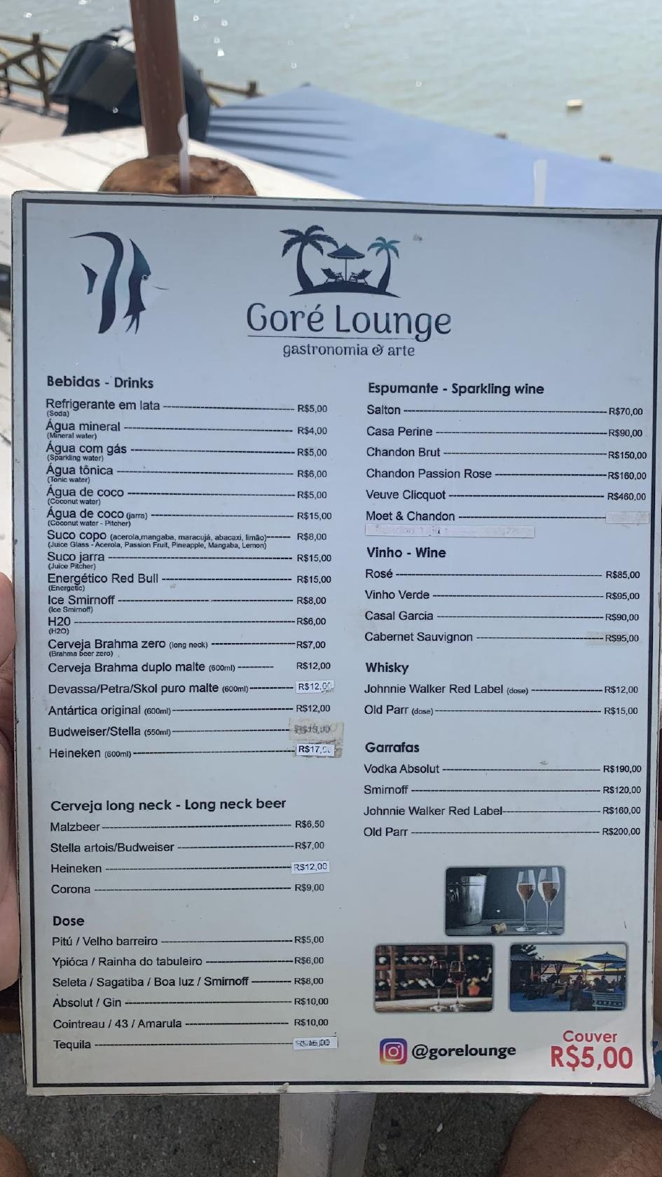 Menu at Goré Lounge - Gastronomia & Arte pub & bar, Aracaju