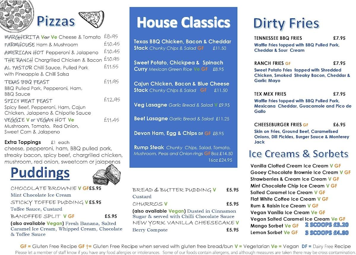 Menu at The George Inn pub & bar, Braunton